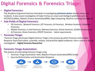 Digital Forensics Triage and Cyber Security | PPTX