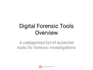 Digital Forensic Tools / Technologies For Beginners | PDF