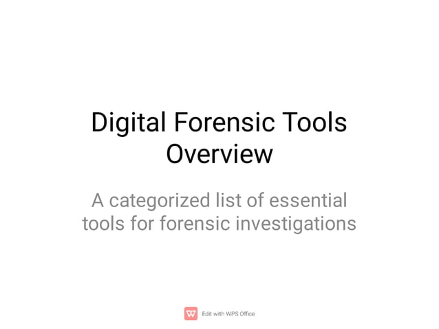 Digital Forensic Tools / Technologies For Beginners | PDF