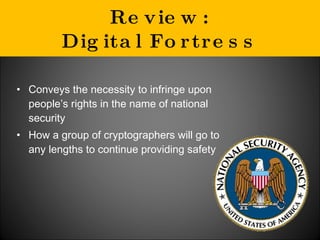 Digital fortress presentation | PPT