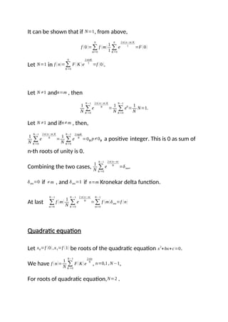 digital fourier transform and cubic equations.docx