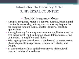 Digital frequency meter | PPTX
