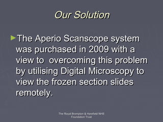 Digital Frozen Section Pathology Acp Manchester 2012 | PPT