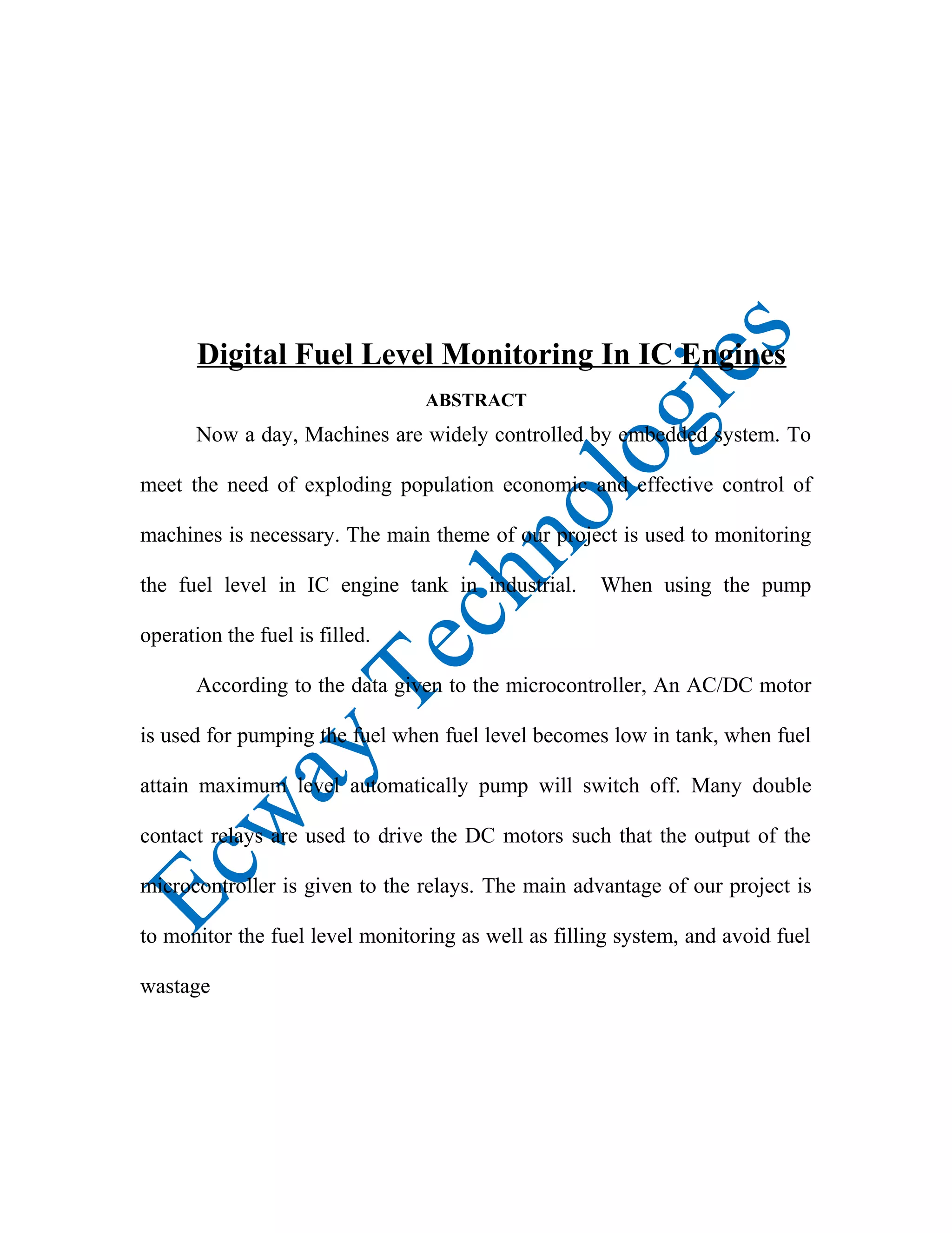 Digital fuel level | PDF