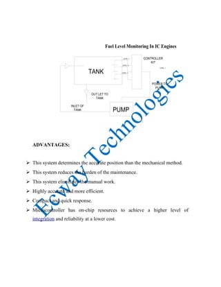 Digital fuel level monitoring in ic engines | DOC