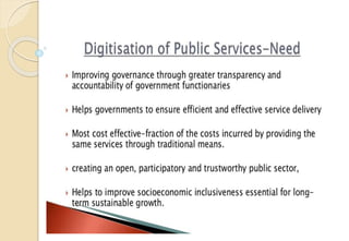 Digital governance digitisation of public sector | PPTX