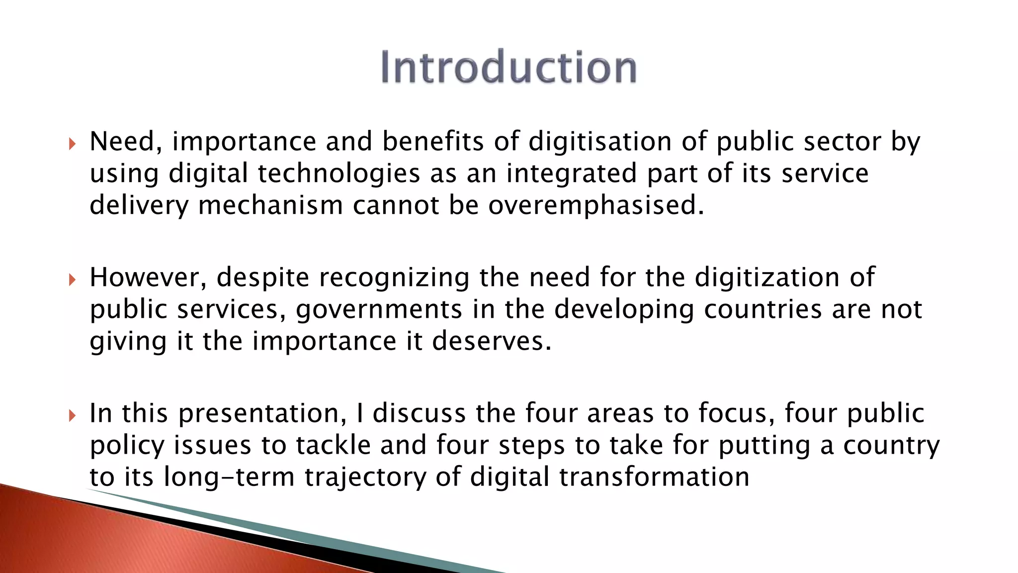 Digital Governance: Digitisation of Public Sector | PPTX