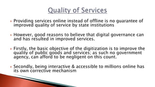 Digital Governance: Digitisation of Public Sector | PPTX