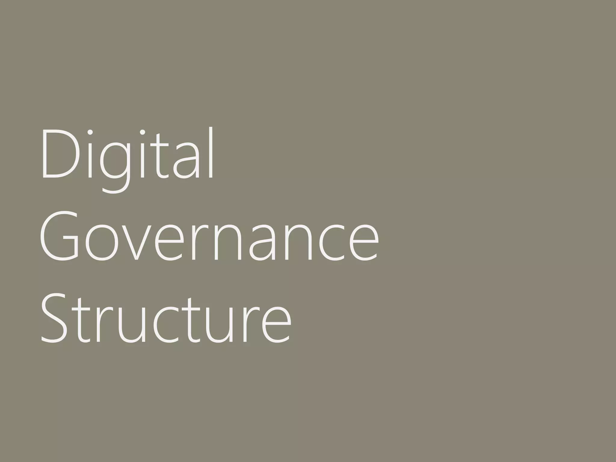 Digital governance framework overview v1.2 | PPTX