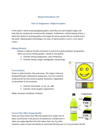 Digital graphics | DOCX | Graphics Software | Computer Software and Applications