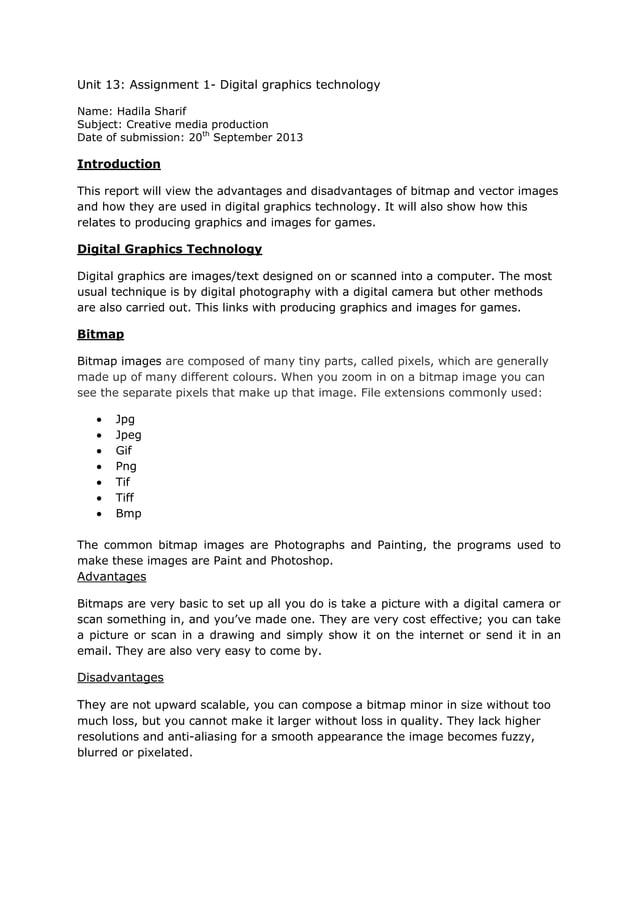 Digital graphics technology | DOCX | Graphics Software | Computer Software and Applications