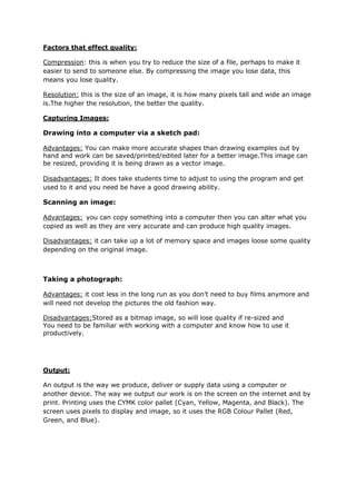 Digital graphics technology | DOCX | Graphics Software | Computer ...