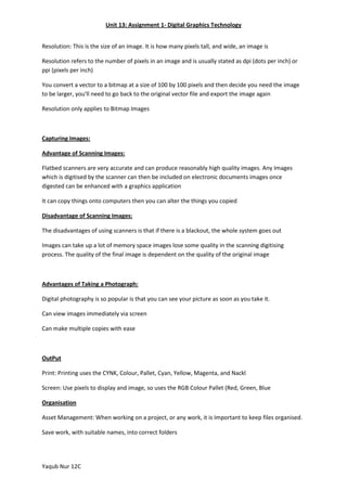 Digital graphics technology | DOCX | Graphics Software | Computer Software and Applications