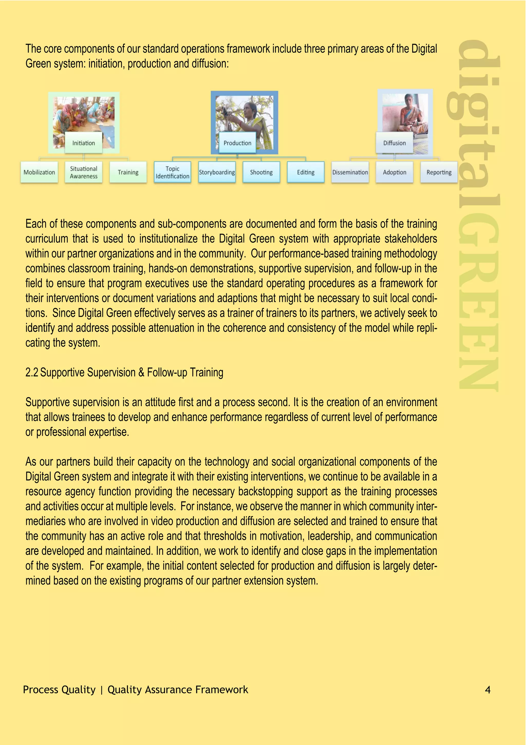 Digital green - Quality Assurance Framework (QFA) | PDF