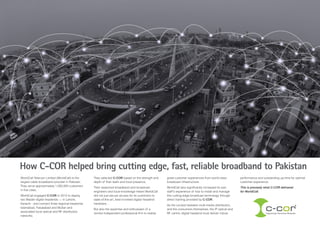 Broadband Internet & digital TV networks for megacities | PPT