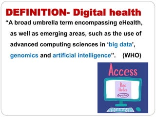 Digital Health Complete Notes and Elaboration | PDF