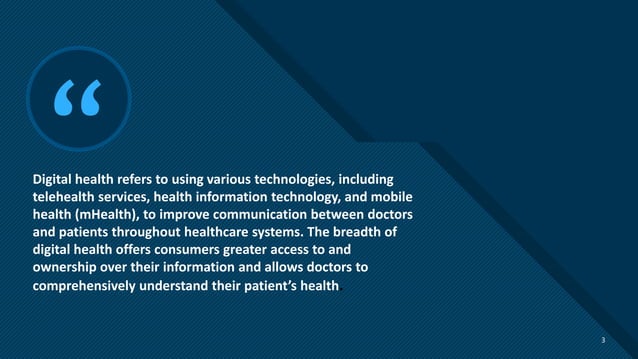 DIGITAL HEALTH this ppt explains what is digital health | PPTX