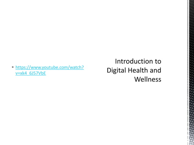 Digital Health and Wellness Presentation | PPTX