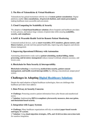 Digital Healthcare Solutions: How AI & Cloud are Transforming Patient Care | PDF