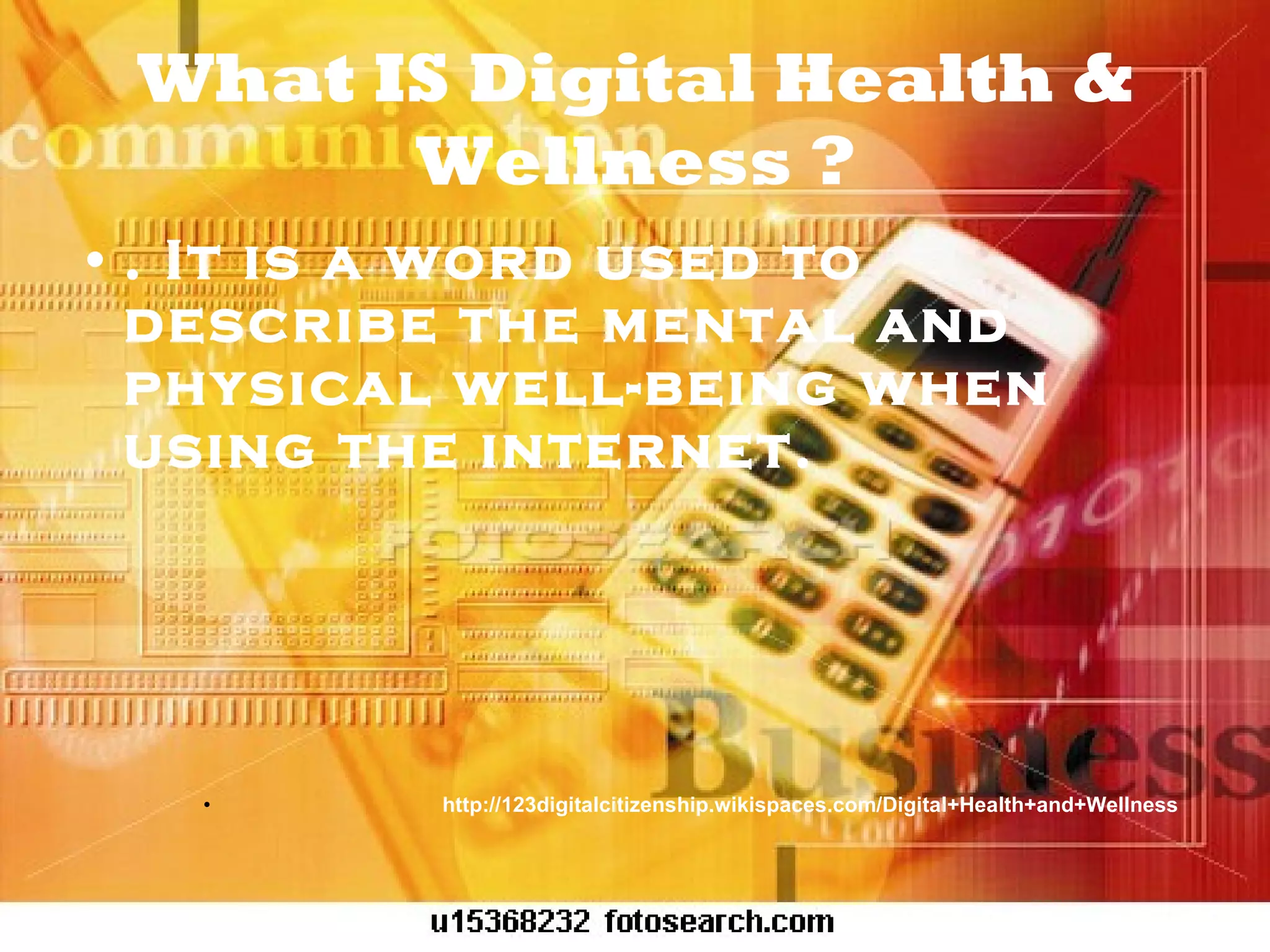 Digital Health & Wellness | PPT