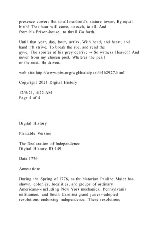 Digital HistoryPrintable VersionThe Meaning of July Fo | DOCX ...