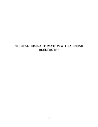 Digital home automation with arduino bluetooth | PDF