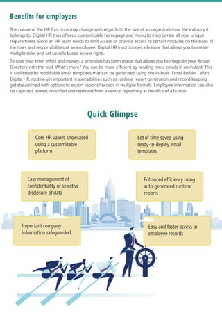 Digital HRMS Brochure - Empowering your workforce with relevant HR ...