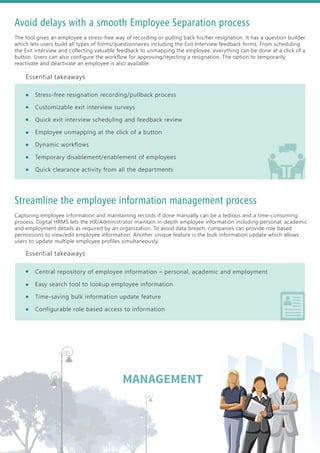 Digital HRMS Brochure - Empowering your workforce with relevant HR ...
