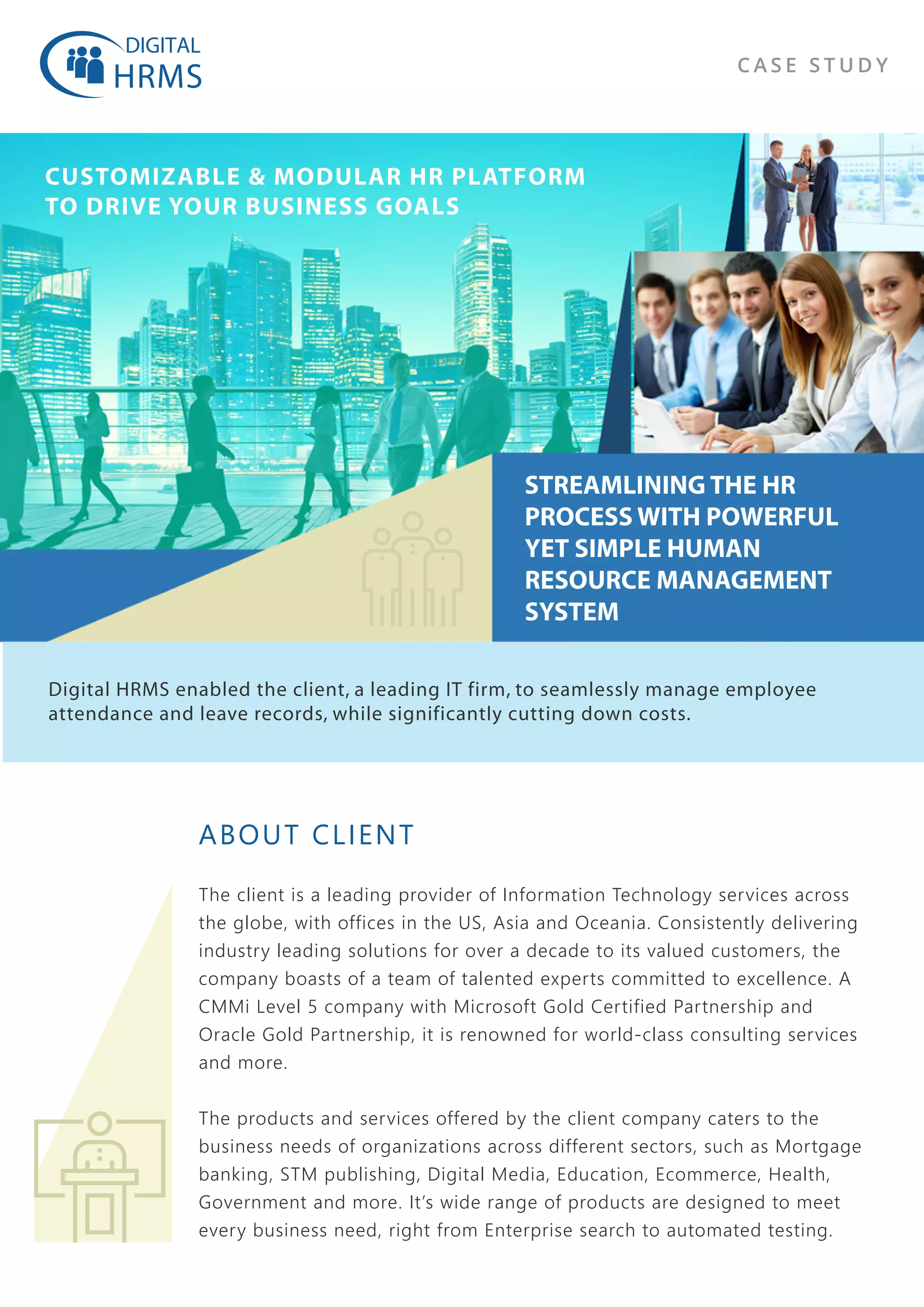 Case Study - Digital HRMS a customizable & modular HR platform to drive ...
