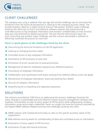 Case Study - Digital HRMS a customizable & modular HR platform to drive ...