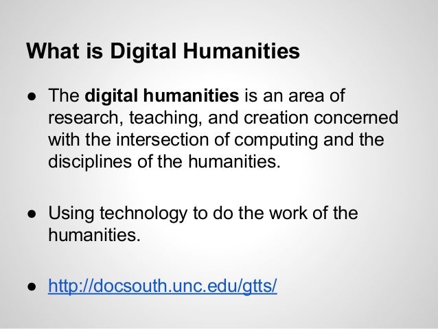 Introduction to Digital humanities