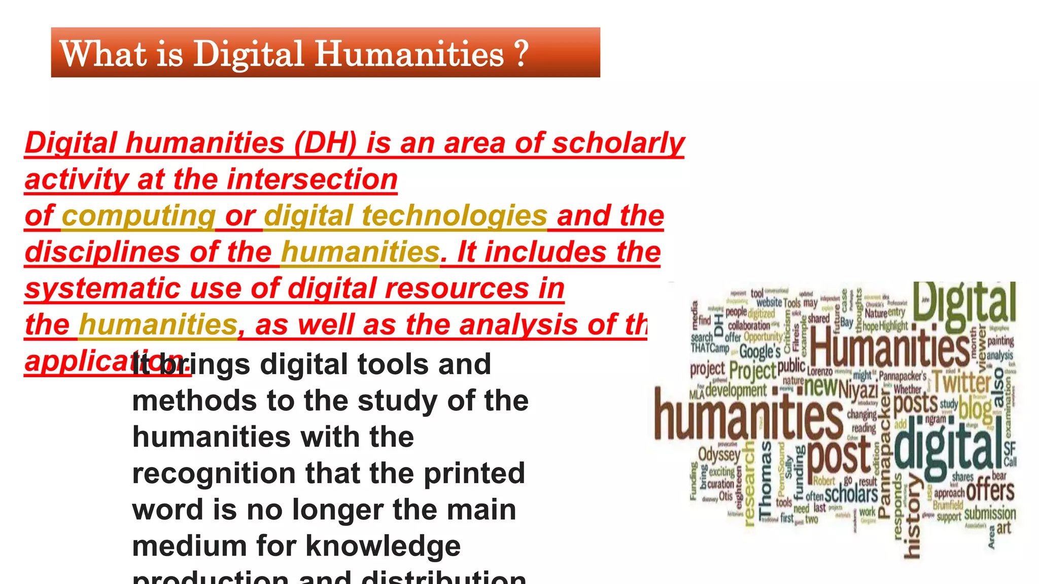 'Digital humanities' | PPT