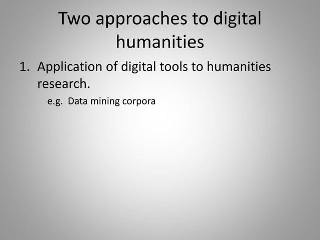 Digital humanities: Narrative Guidance | PPT