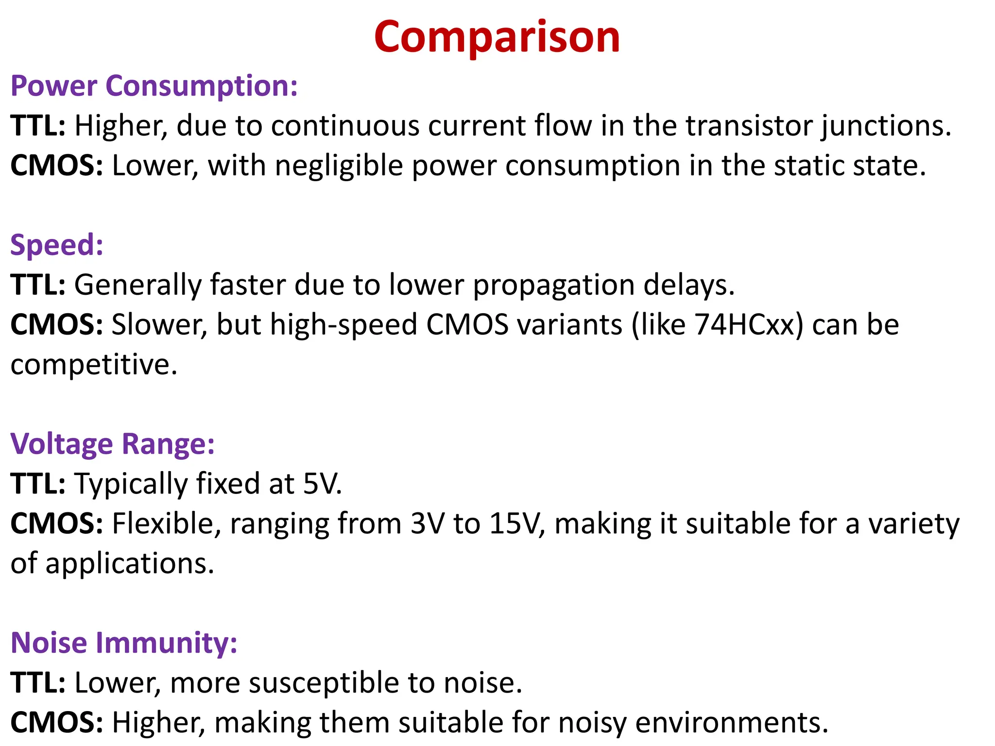 Digital IC TTL AND CMOS voltage level and power Consumption.pptx