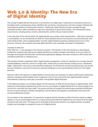 WEB 3.0 & IDENTITY: THE NEW ERA OF DIGITAL IDENTITY | PDF | Internet ...