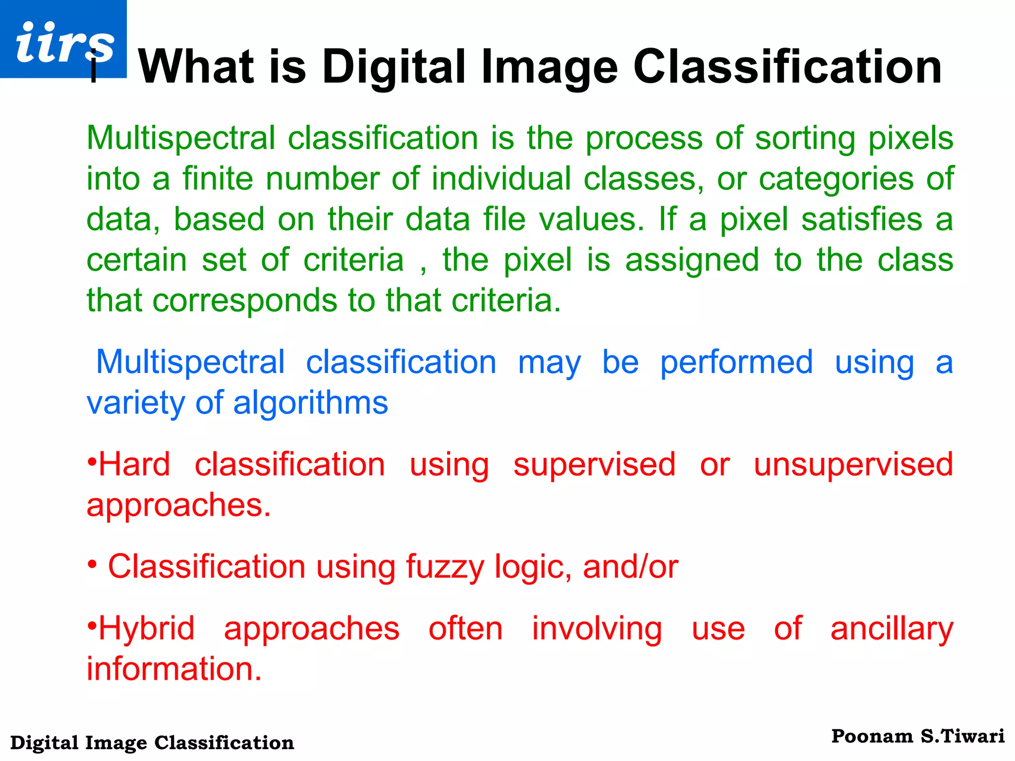 Digital image classification22oct | PPT