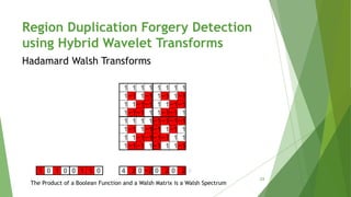 Digital image forgery detection | PPTX