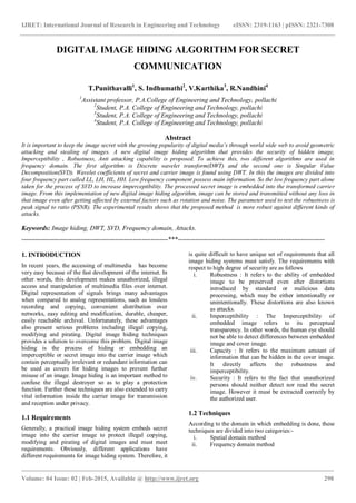 Digital image hiding algorithm for secret communication | PDF | Free ...