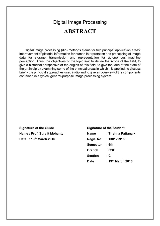 Digital image processing | PDF