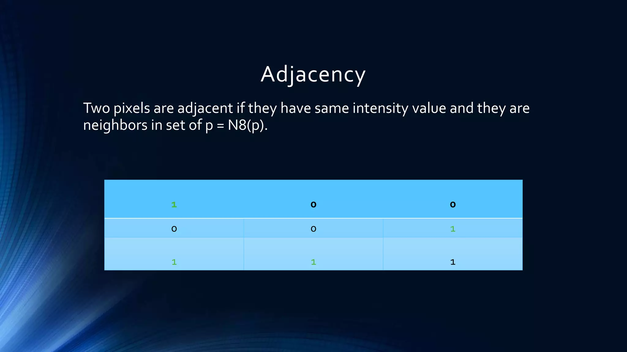 Basics of pixel neighbor. | PPTX