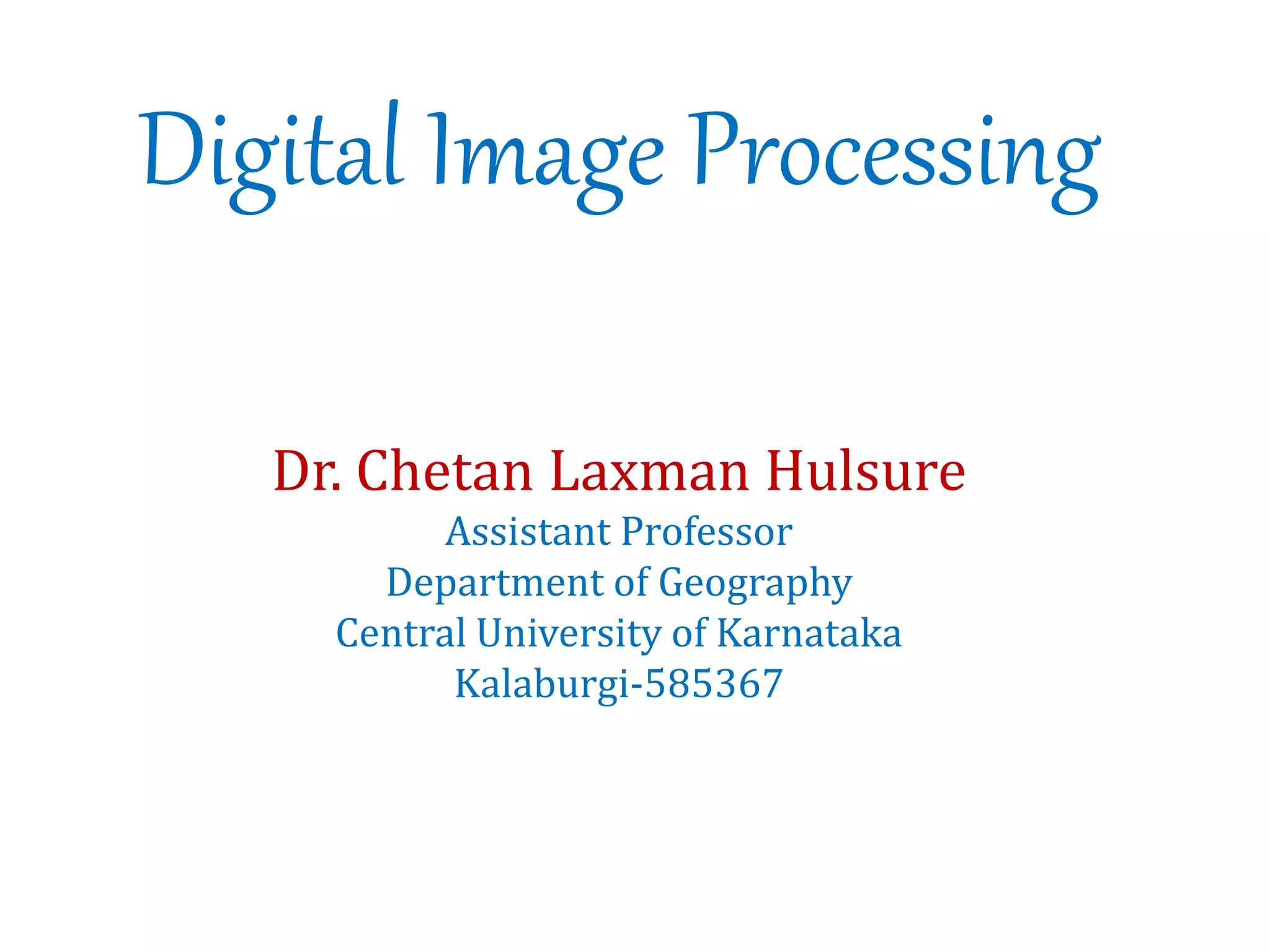 Digital image processing | PPT