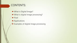 Presentation on Digital Image Processing | PPTX