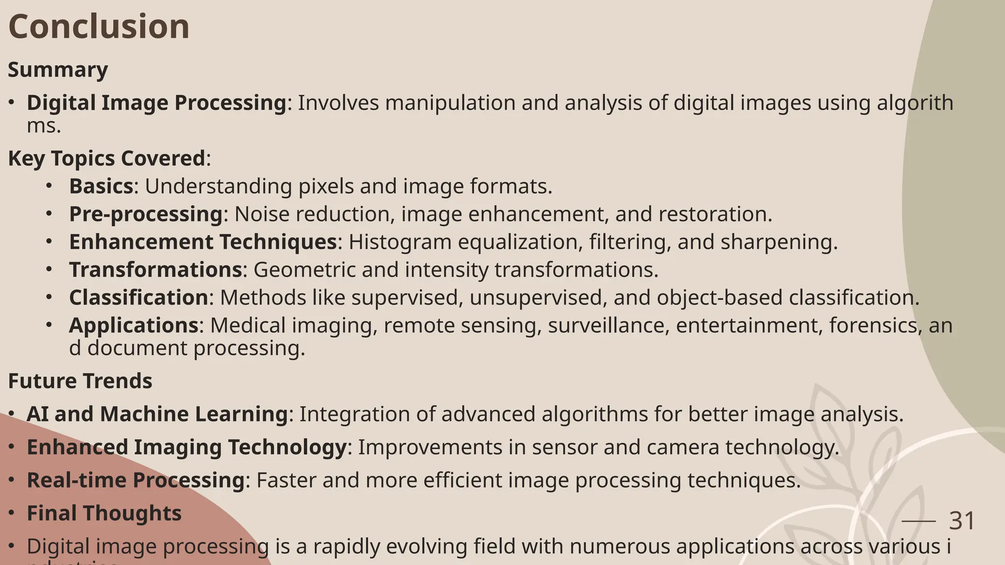 Comprehensive Guide to Digital Image Processing Concepts and Applications | PPTX