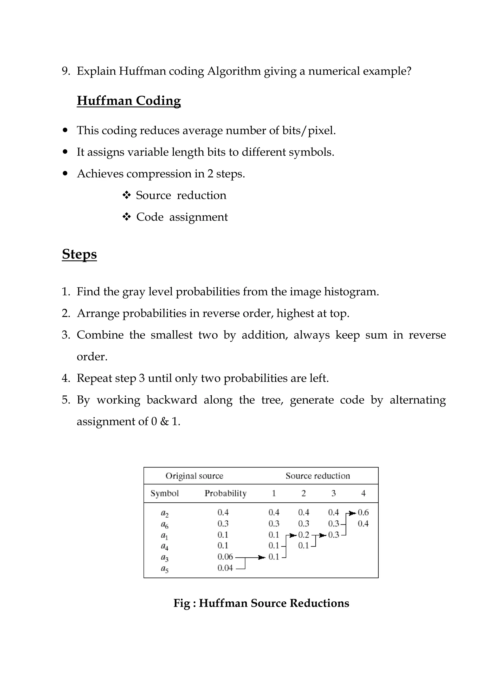 Digital Image Processing - Image Compression | PDF