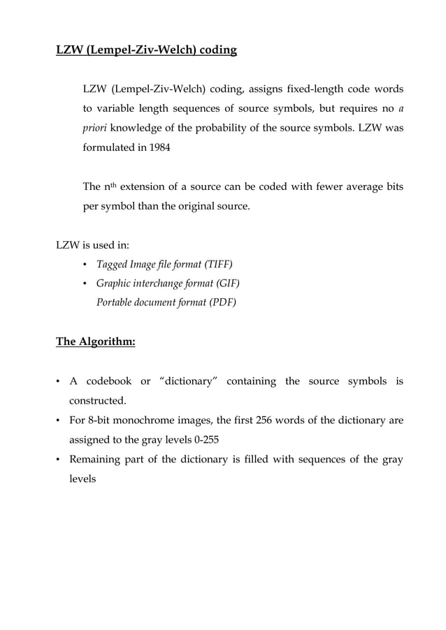 Digital Image Processing - Image Compression | PDF