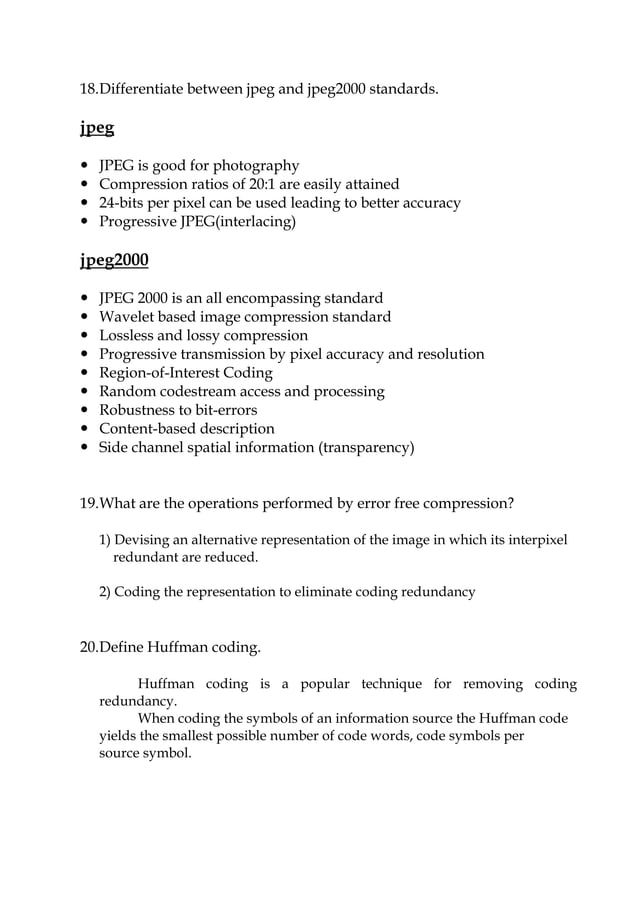 Digital Image Processing - Image Compression | PDF