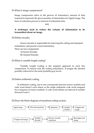 Digital Image Processing - Image Compression | PDF