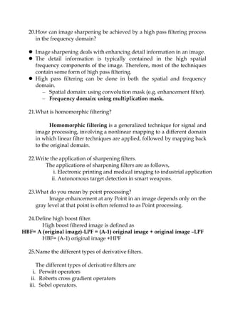 Digital Image Processing - Image Enhancement | PDF