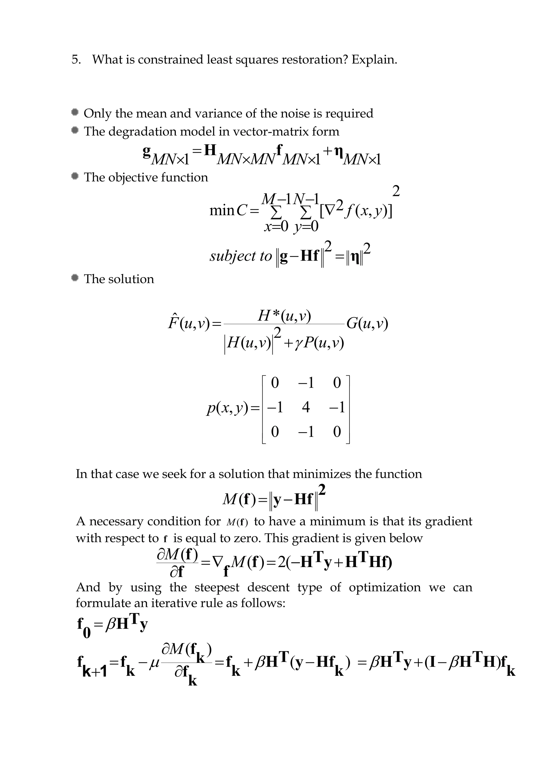 Digital Image Processing - Image Restoration | PDF
