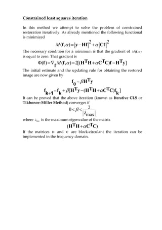 Digital Image Processing - Image Restoration | PDF